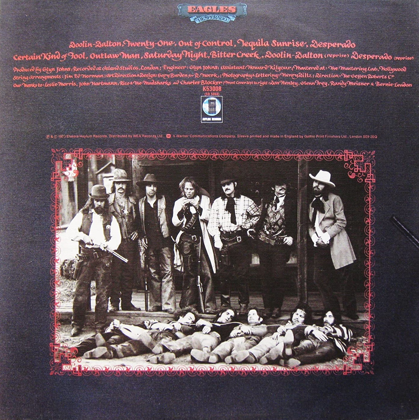 Classic Rock Covers Database: Eagles - Desperado - Released Year 1973