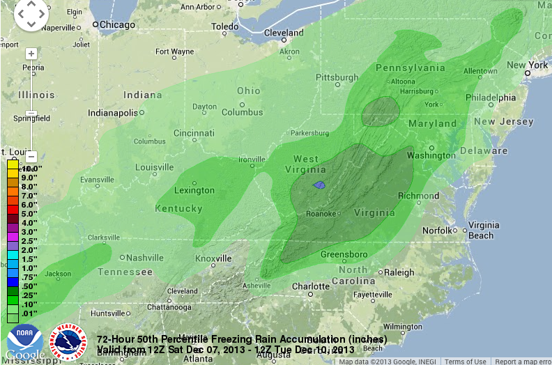 Freezing Rain in the Middle Atlantic Region