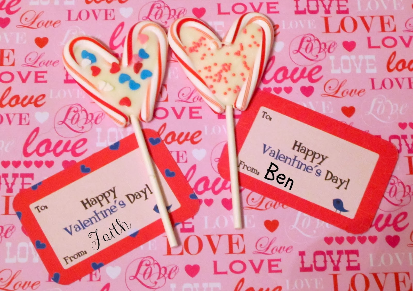Valentine's Day Lollipops with Lunchbox Love