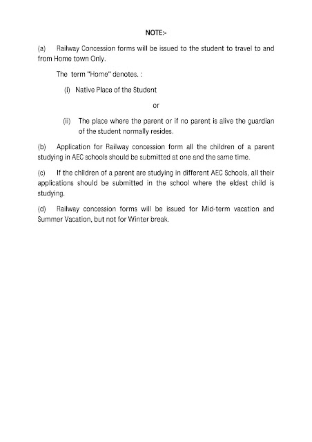 Forms19: Railway student Concession Pass Form