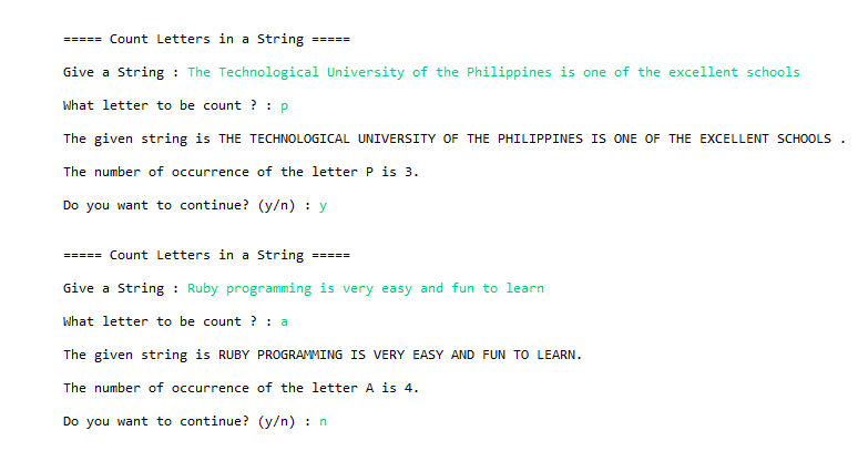 Free Programming Source Codes And Computer Programming Tutorials Count Letters In A String