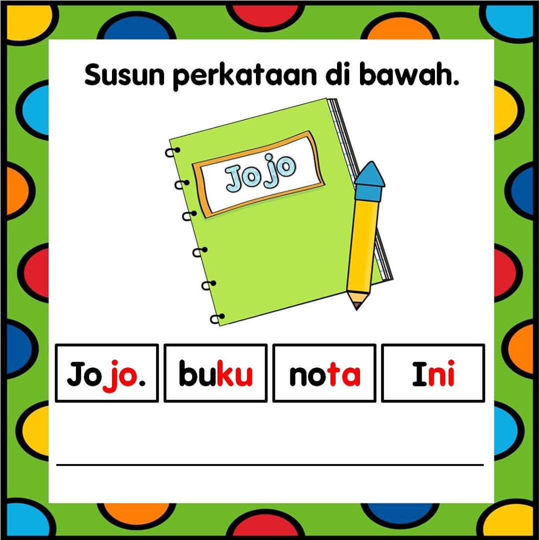 Blog Perkongsian Ilmu Bersama Cikgu Sal: Susun Perkataan menjadi ayat ...