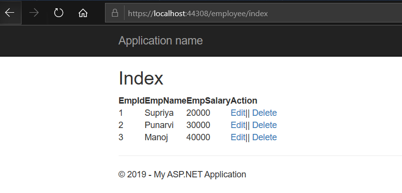 Test: Delete Operations in Asp.net mvc using Ado.net Approach and Diff ...