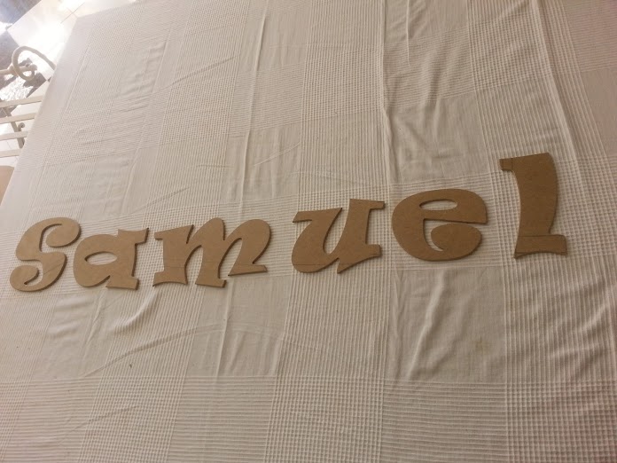 Letras En Madera: El nombre de Samuel
