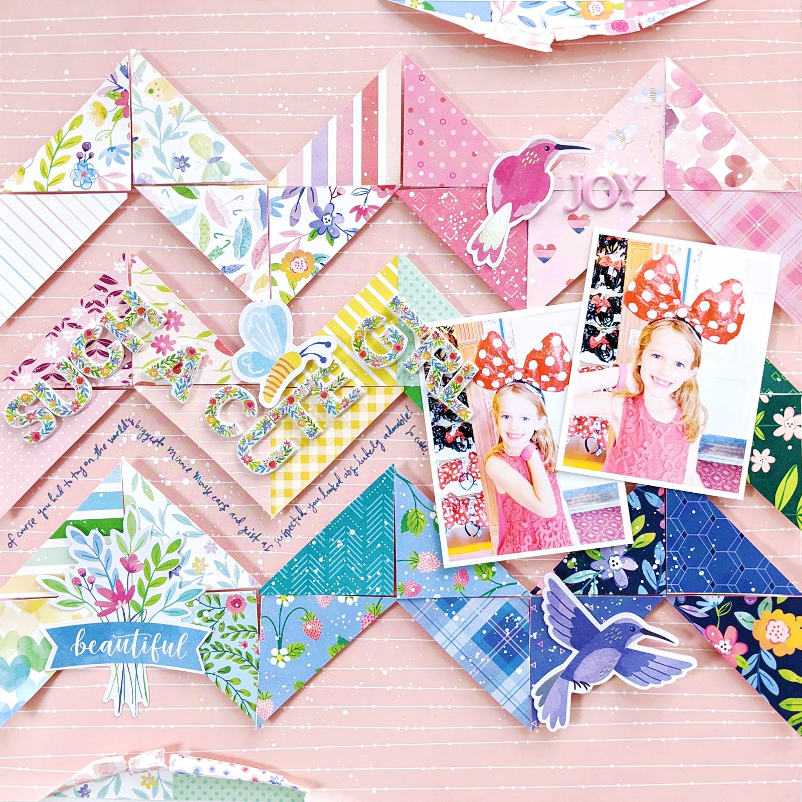 Such a Cute Girl Layout (Chevrons) | Paige Taylor Evans