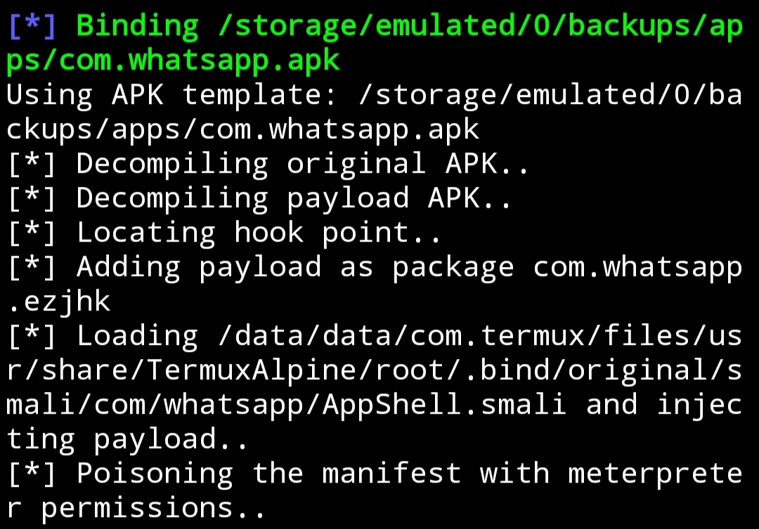 Bind Metasploit Payload With App In Termux Hax4us