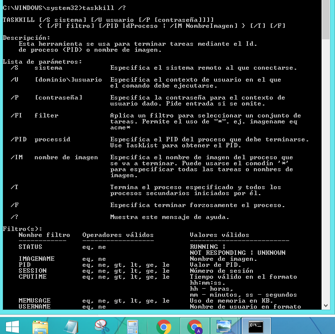 Comandos del sistema