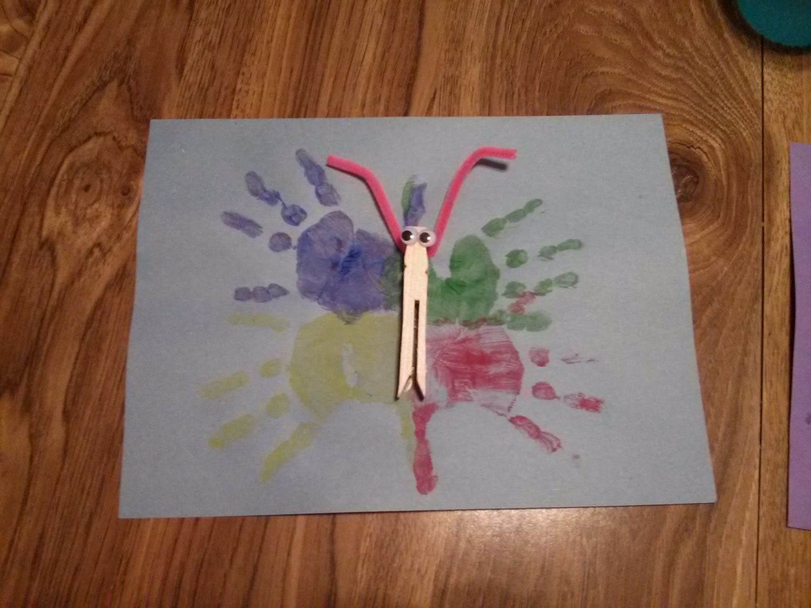 Craft 365: Day 155: Hand Print Butterflies