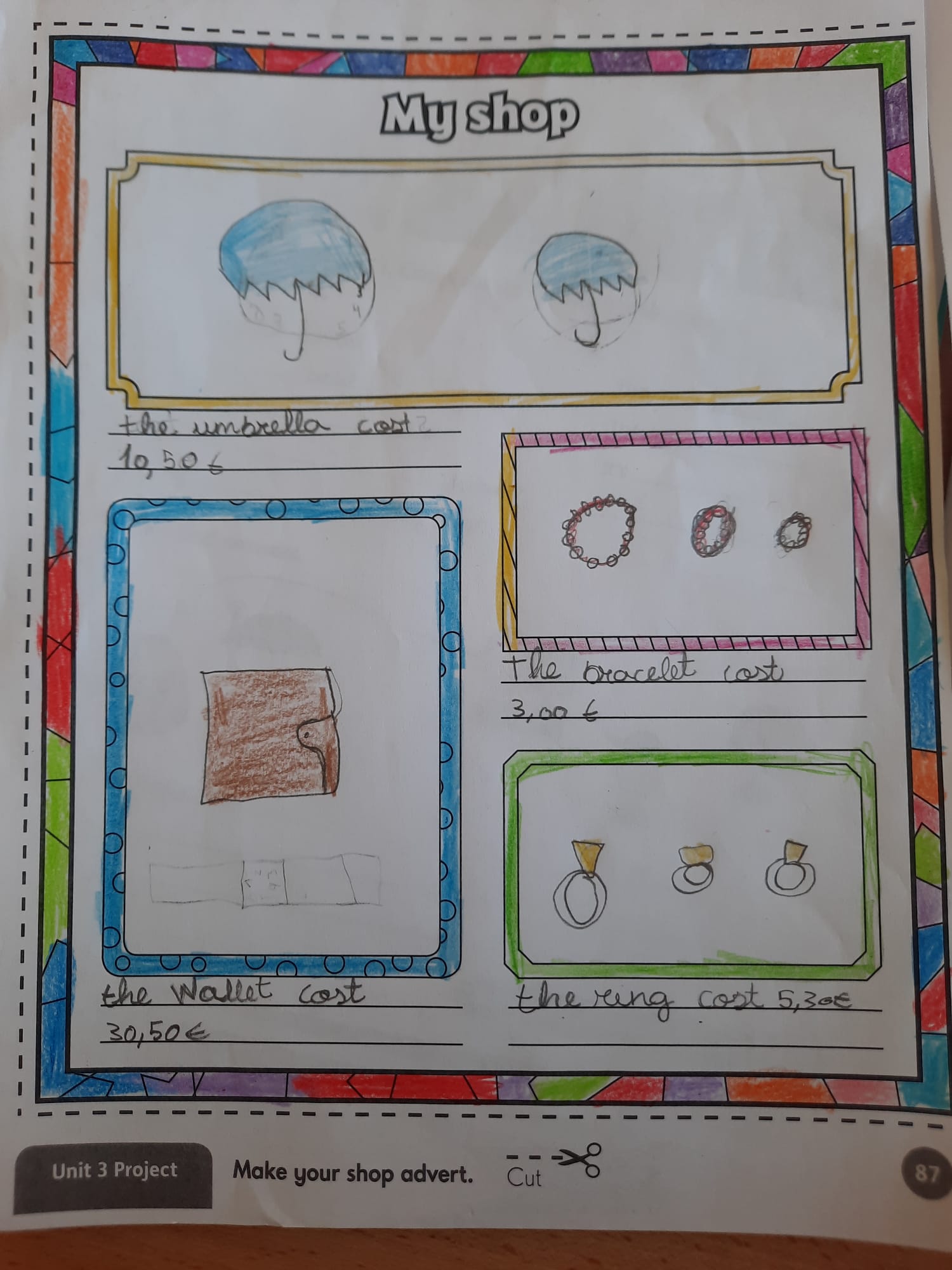 THE ENGLISH CLASS BLOG.: MY SHOP PROJECT