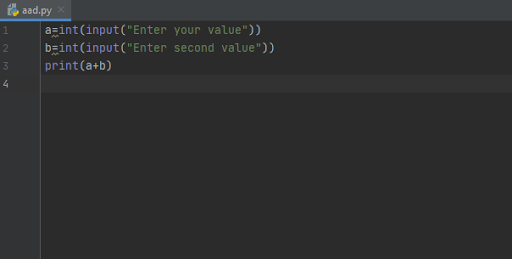 Using input command in python