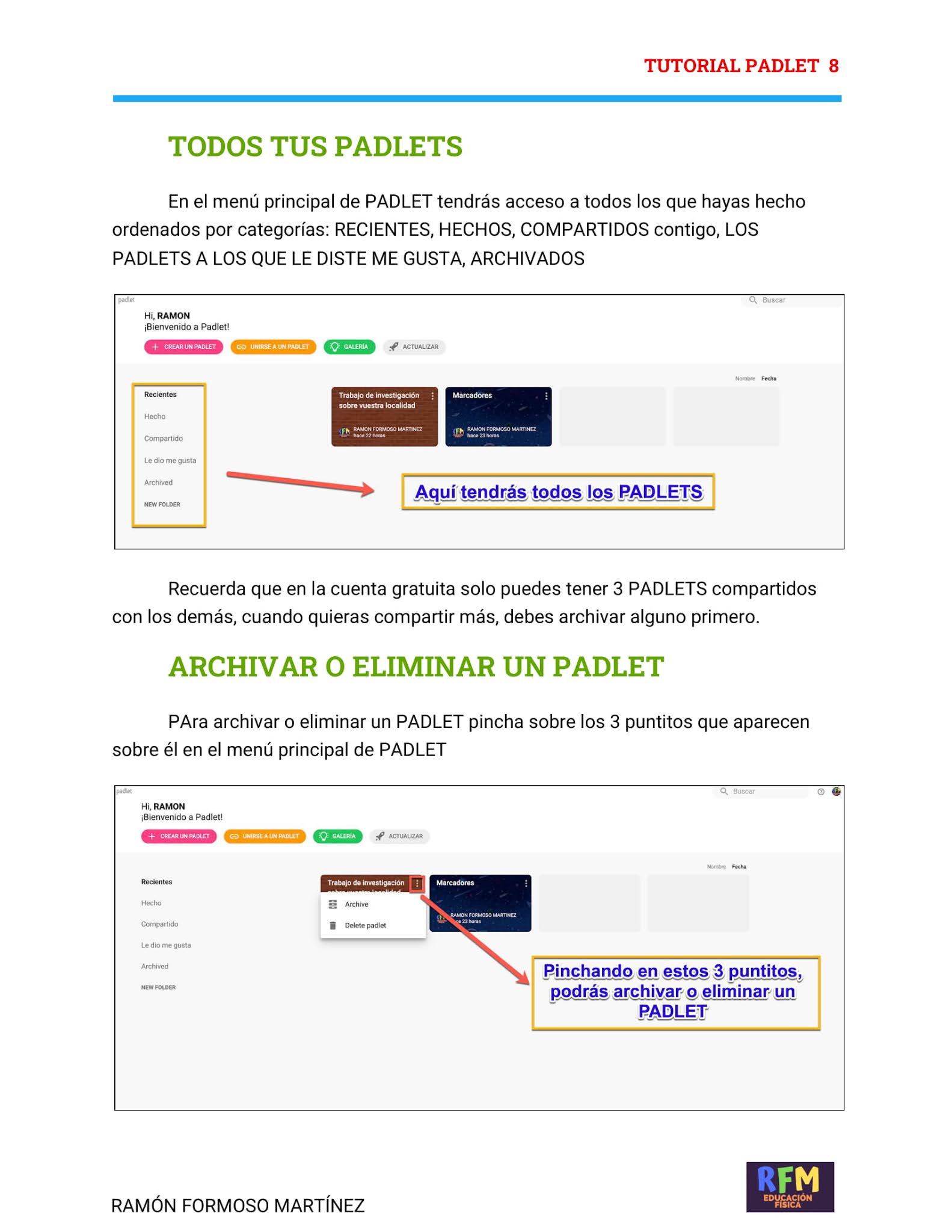 Educación y Tecnología: TUTORIAL DE LA PLATAFORMA DE PADLET