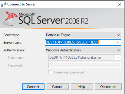 How to connect sql server database connection in c#