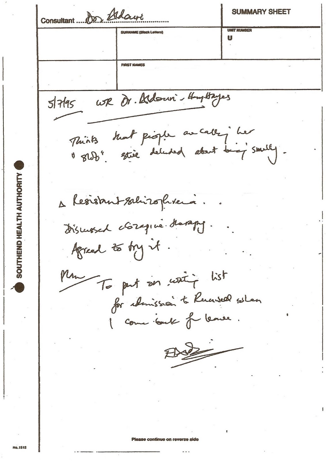 To Dr Stephen F Cope, formerly of Westside Surgery, Boston ...