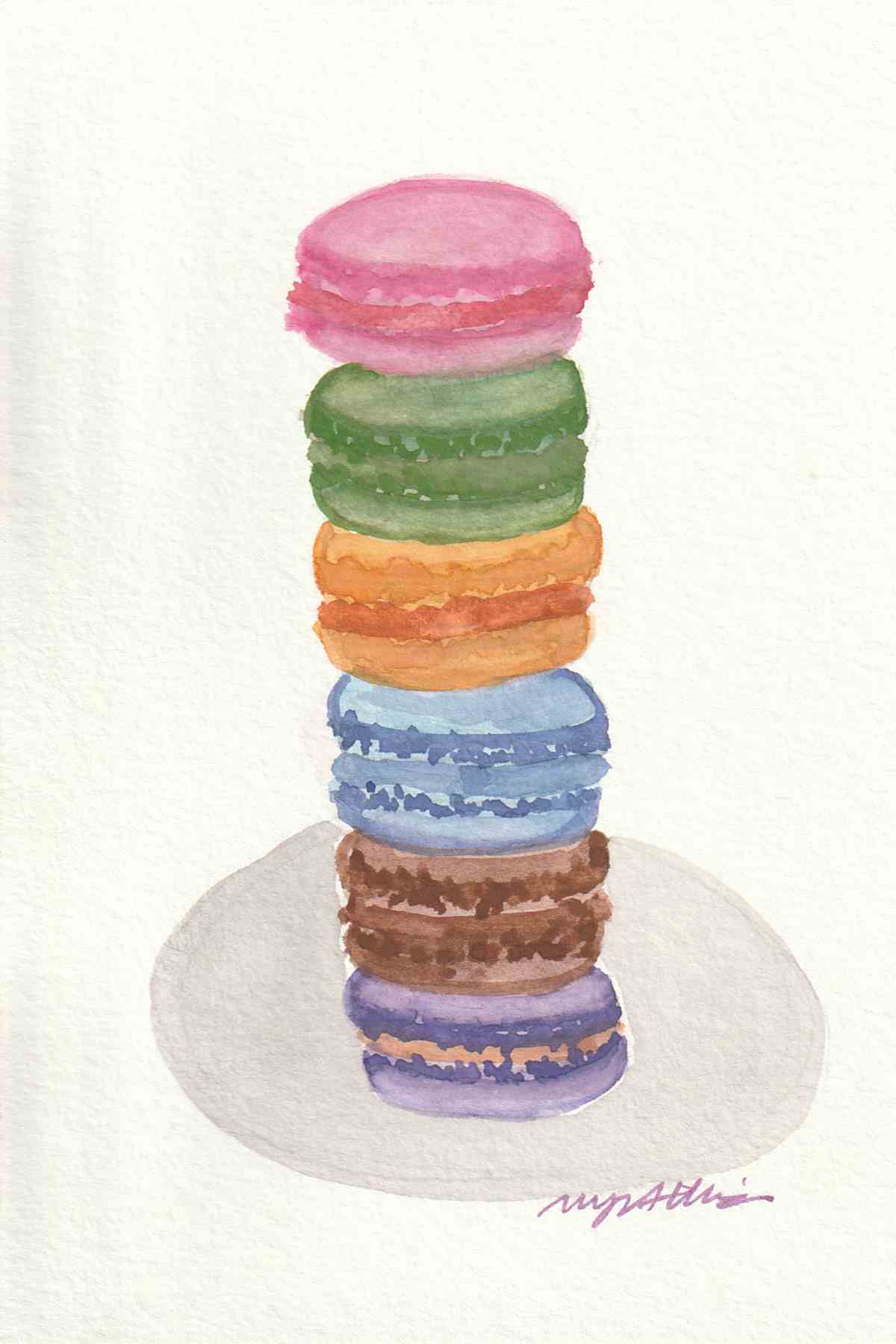 How do you draw macarons?
