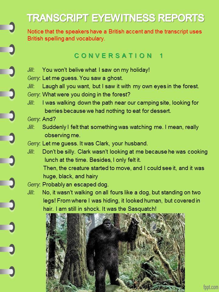 ENGLISH TÉCNICA 68: UNIT 4. LESSON 3. EYEWITNESS REPORTS