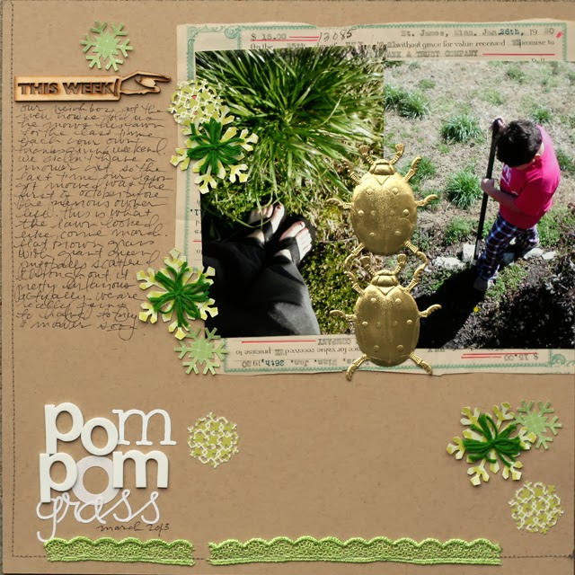 meanderings . . . : scrappy shares: pom pom grass