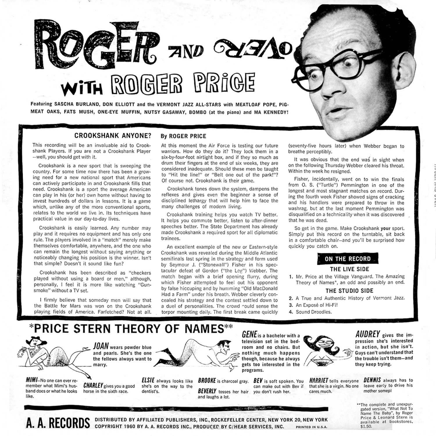 Vintage Stand-up Comedy: Roger Price - Roger And Over 1960