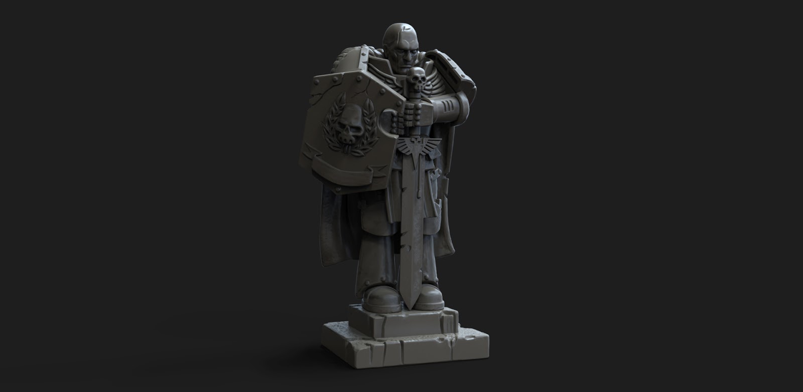 Gaurav Khatri - 3D Artist: Space Marine Statue Test Render