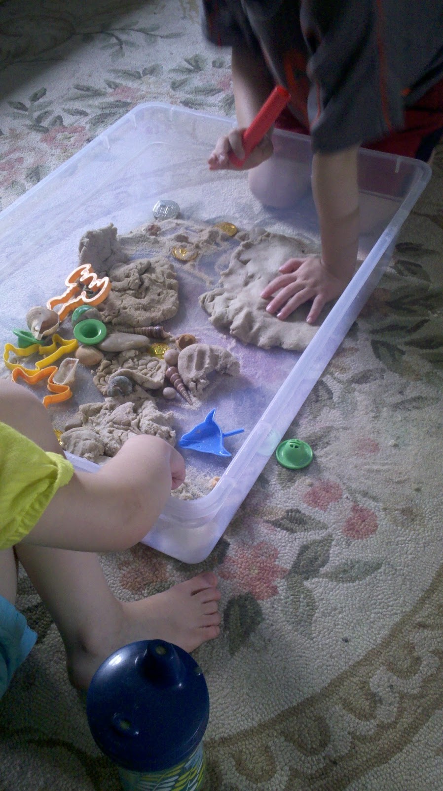 Munchkin and Bean: Summer Sensory Play: Sand Dough