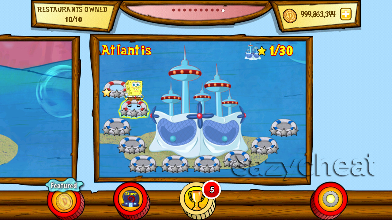 Android Game cheat code: SpongeBob Diner Dash Cheats