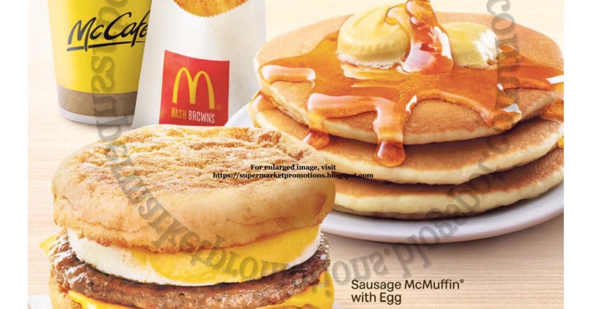 McDonald's Breakfast Set 12 August 2020 ~ Supermarket Promotions