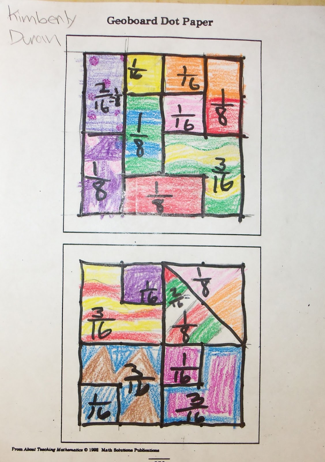 Mom and Me Math Activities: 6.G.A.1 Finding Area on the Geoboard