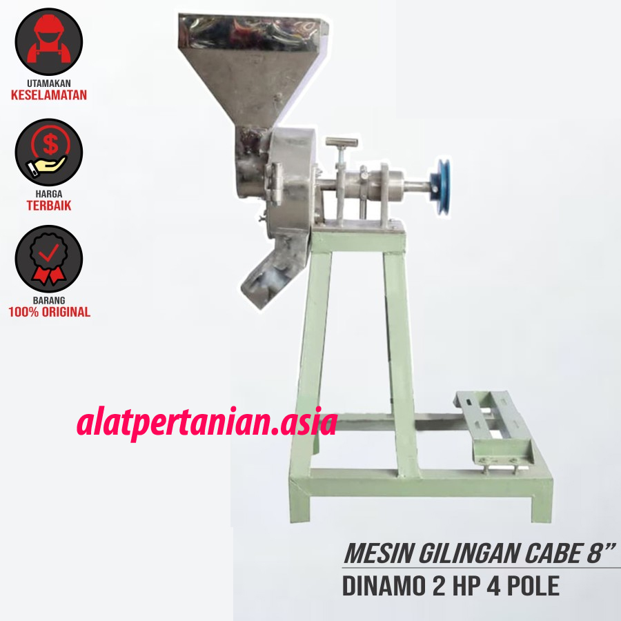 Mesin Gilingan Cabe / Mesin Gilingan Bumbu Stainless Kapasitas 100-150 ...