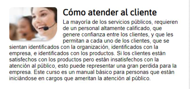 MANUAL DE CURSO COMO ATENDER AL CLIENTE