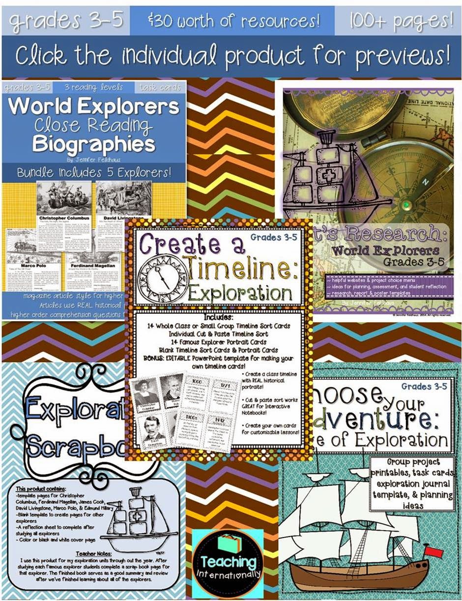 Teaching Internationally: Explorers and Adventures Unit Plan and Ideas