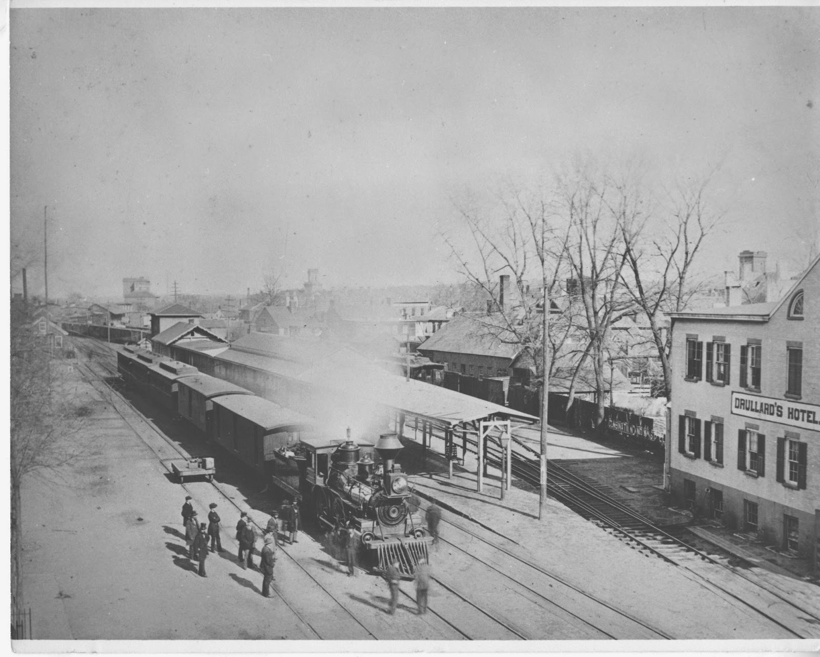 Vintage Railroad Pictures: New York Central at Schenectady in 1870s