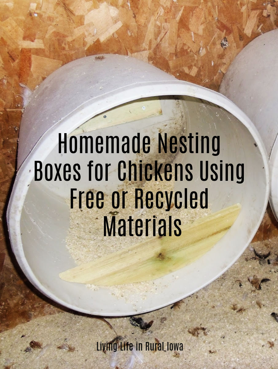 Homemade Nesting Boxes for Chickens Using Free or Recycled Materials ...