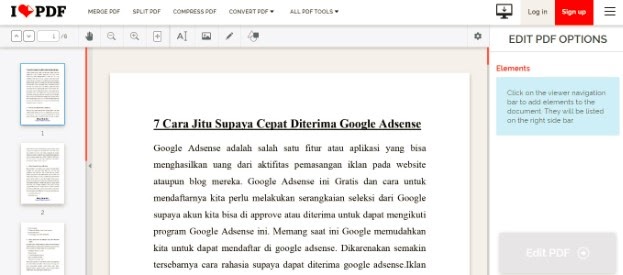 Cara Edit File PDF Online Tanpa Menggunakan Aplikasi - Gammafis Blog