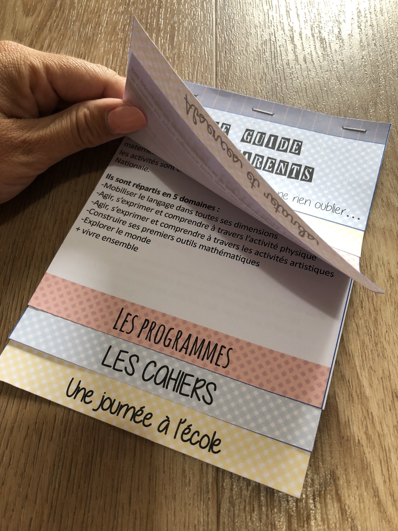 Lapbook (ou flipbook) de rentrée pour les parents