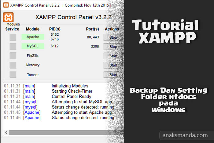 Cara Backup Dan Setting Folder Htdocs And Mysql Pada Xampp Windows