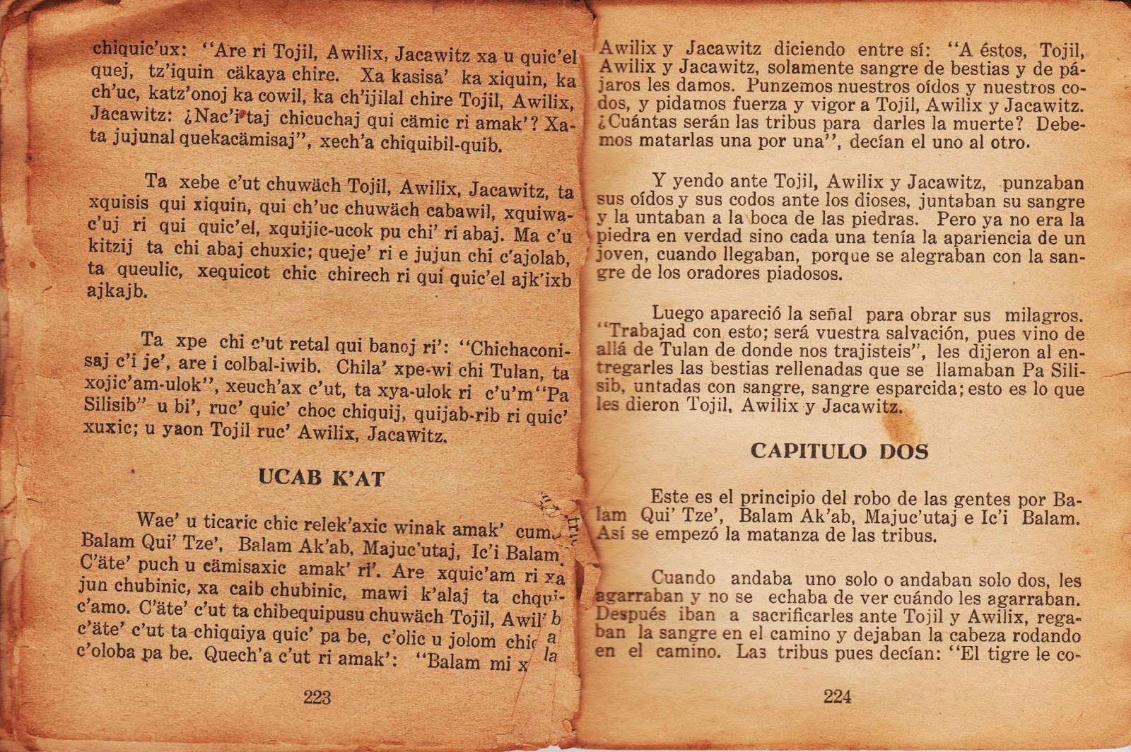 ACTITUD INDIGENA: El Popol Wuj (Parte 4, Capitulo 1)