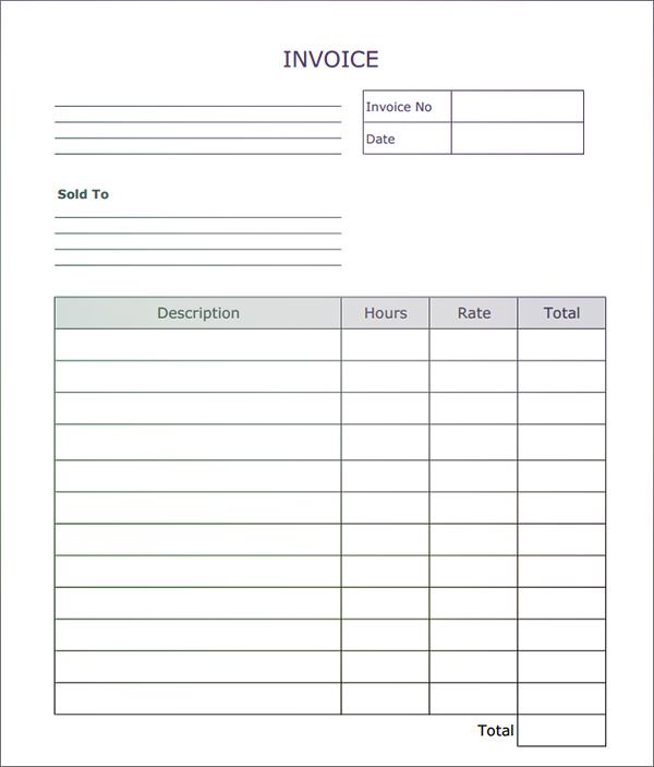 Fillable Invoice Template Word - Invoice Template