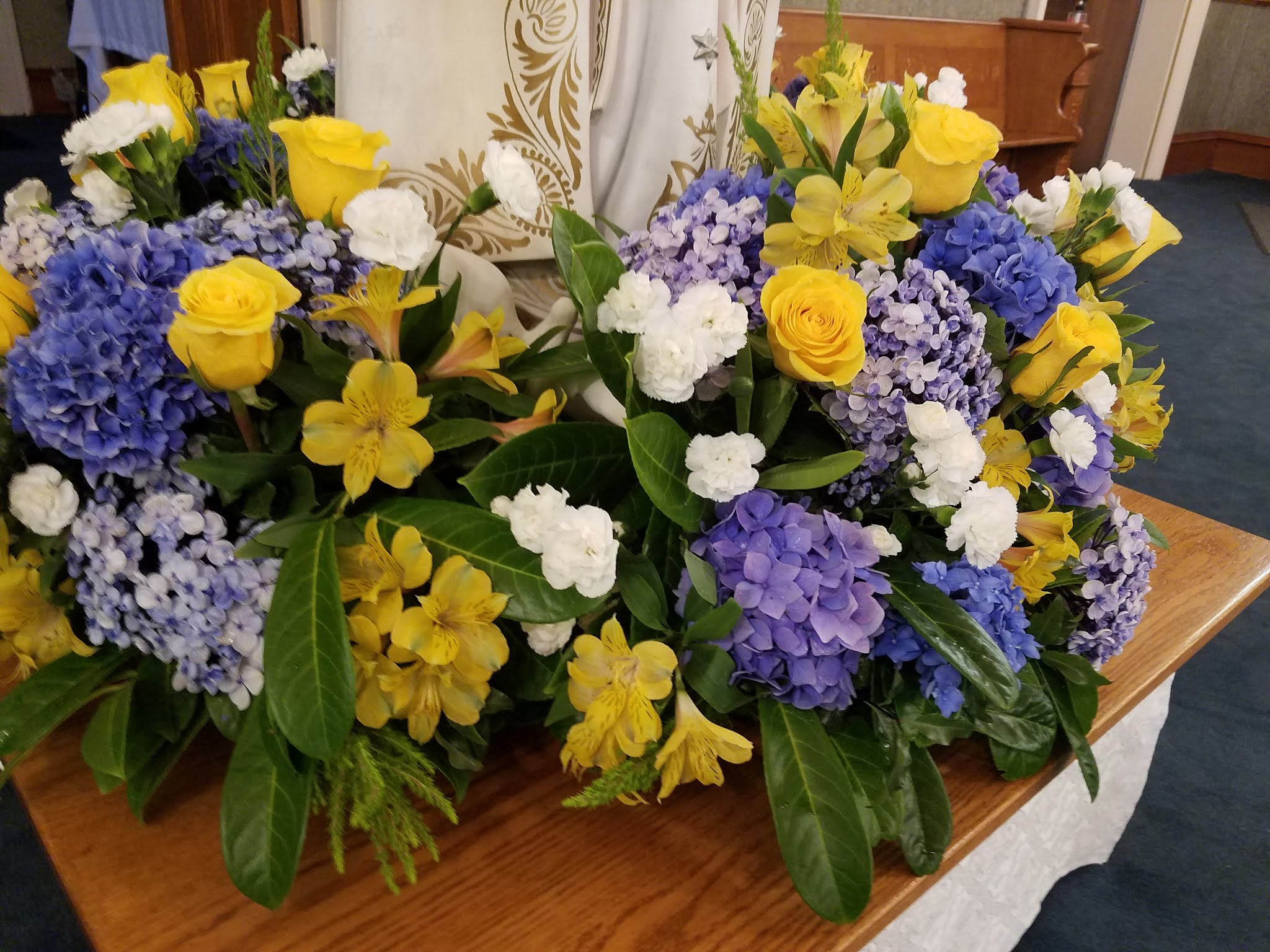 Processional Litter & Flowers for the Feast of the Assumption