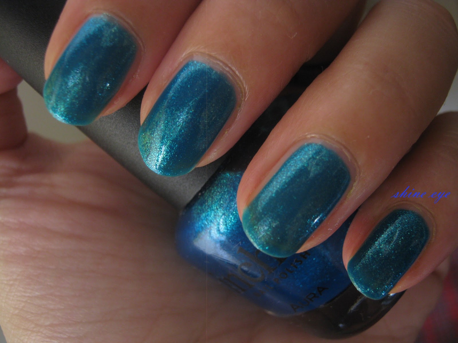 old: shine eye's shiny nails: aura - techno