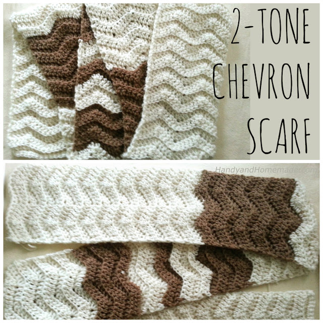 2-Tone Chevron Scarf Crochet Pattern | Handy & Homemade
