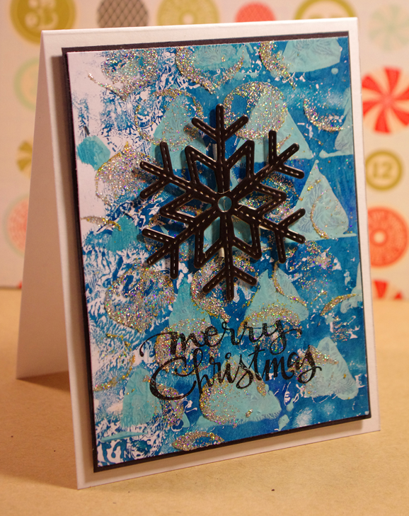 Gelli Print Christmas Cards - Tobi Crawford ink