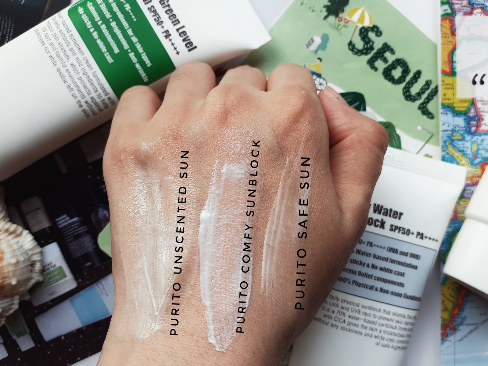 A Comparison Review: Purito Water Comfy Sunblock, Purito Centella Green ...
