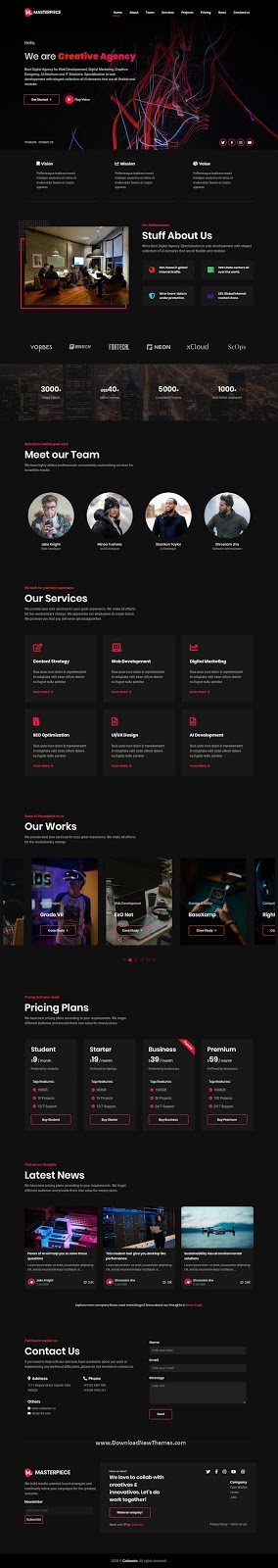 Masterpiece - Startup and Creative Agency template - Download New Themes
