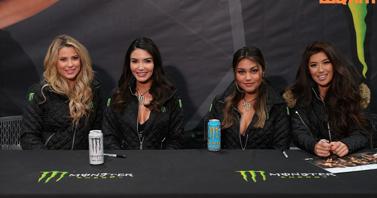 Sweet x 4 The Monster Energy Models at LA Autoshow 2019, by W&HM #laas2019