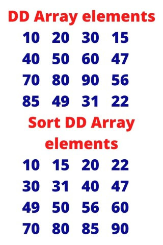 Double dimension array sorting in java - Java and Python tutorial