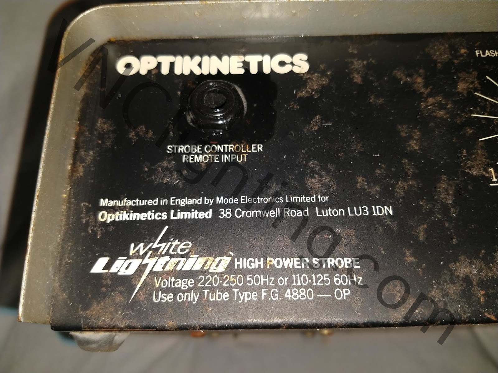 Vintage Night Club Lighting: Optikinetics White Lightning Strobe Units