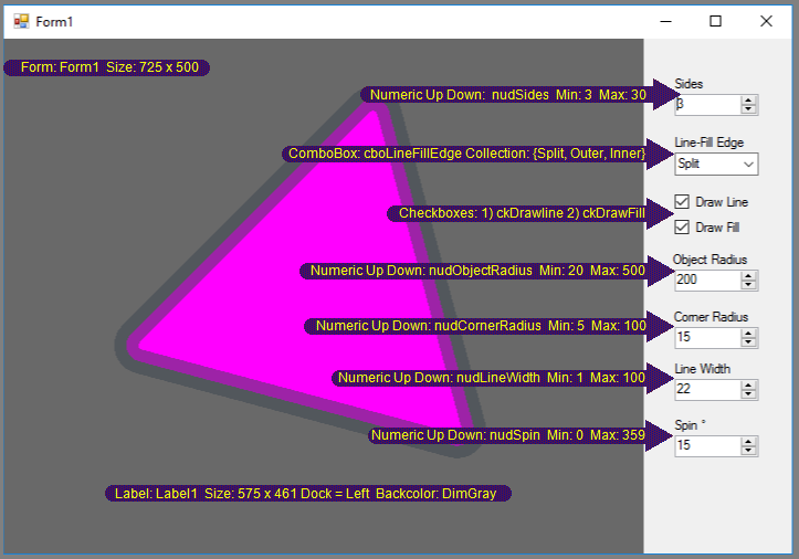 Johns Hazlinger's Page: Rounded Polygon VB Example