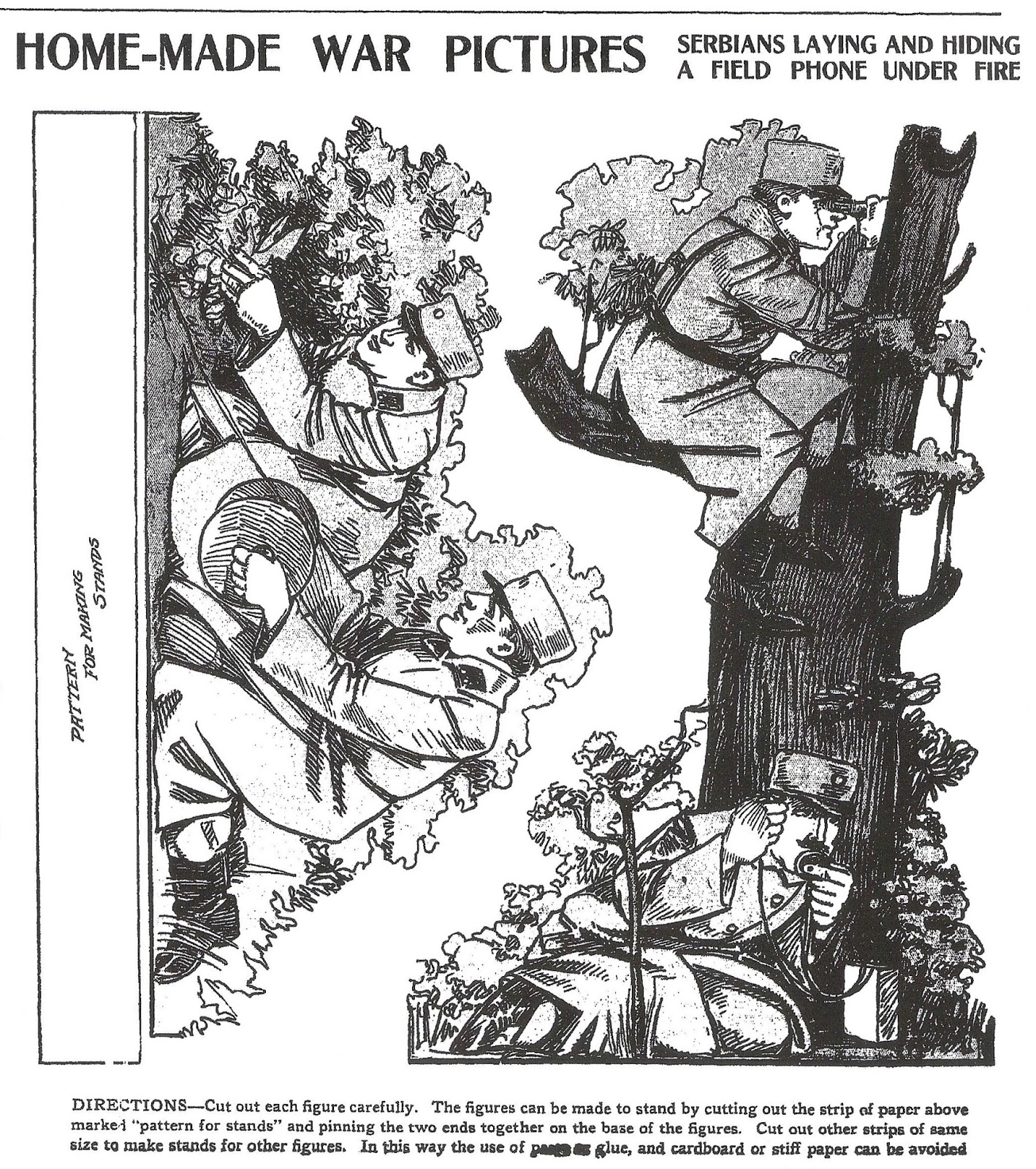 Toy soldiers and real battles: WW1 Military cutouts from Boston Globe