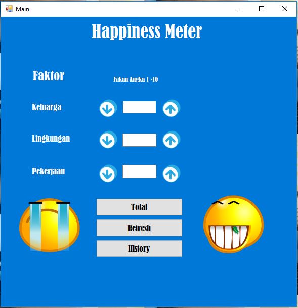 Aplikasi Happiness Meter menggunakan VB.net dan Database