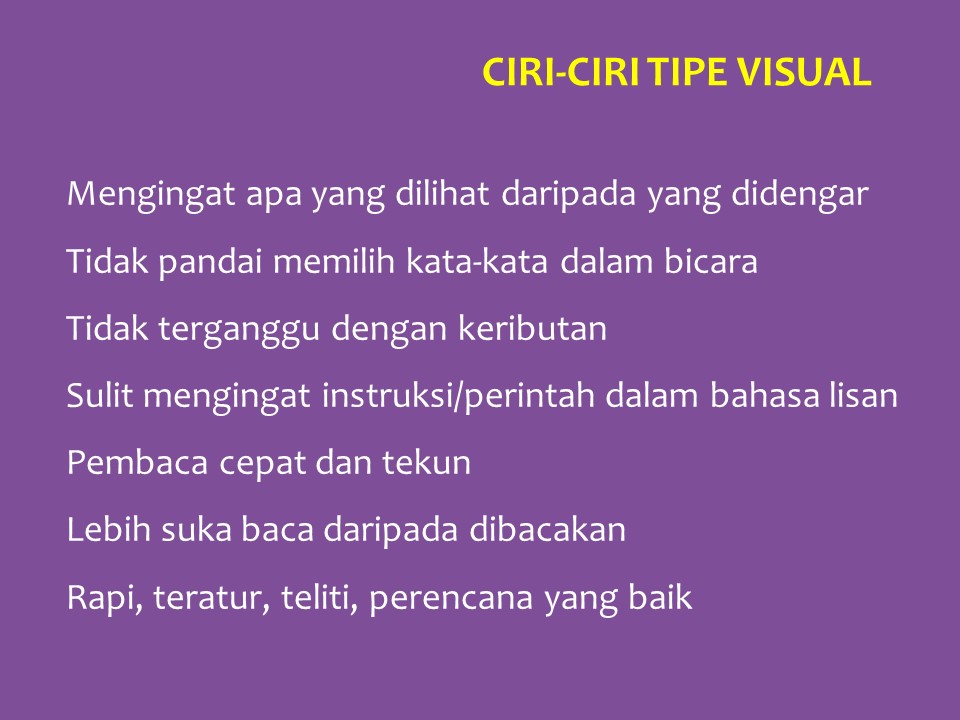 Strategi Belajar Sesuai Dengan Gaya Belajar (Visual) PART 1