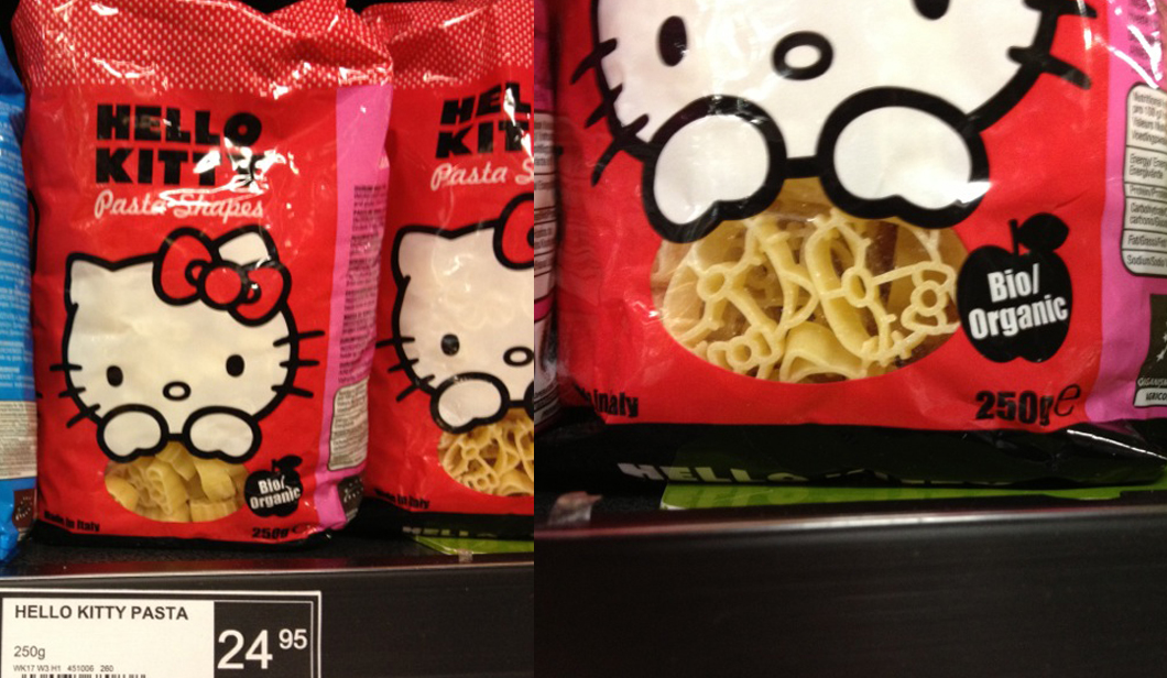 sanehelen: Hello Kitty pasta - SO COOL!